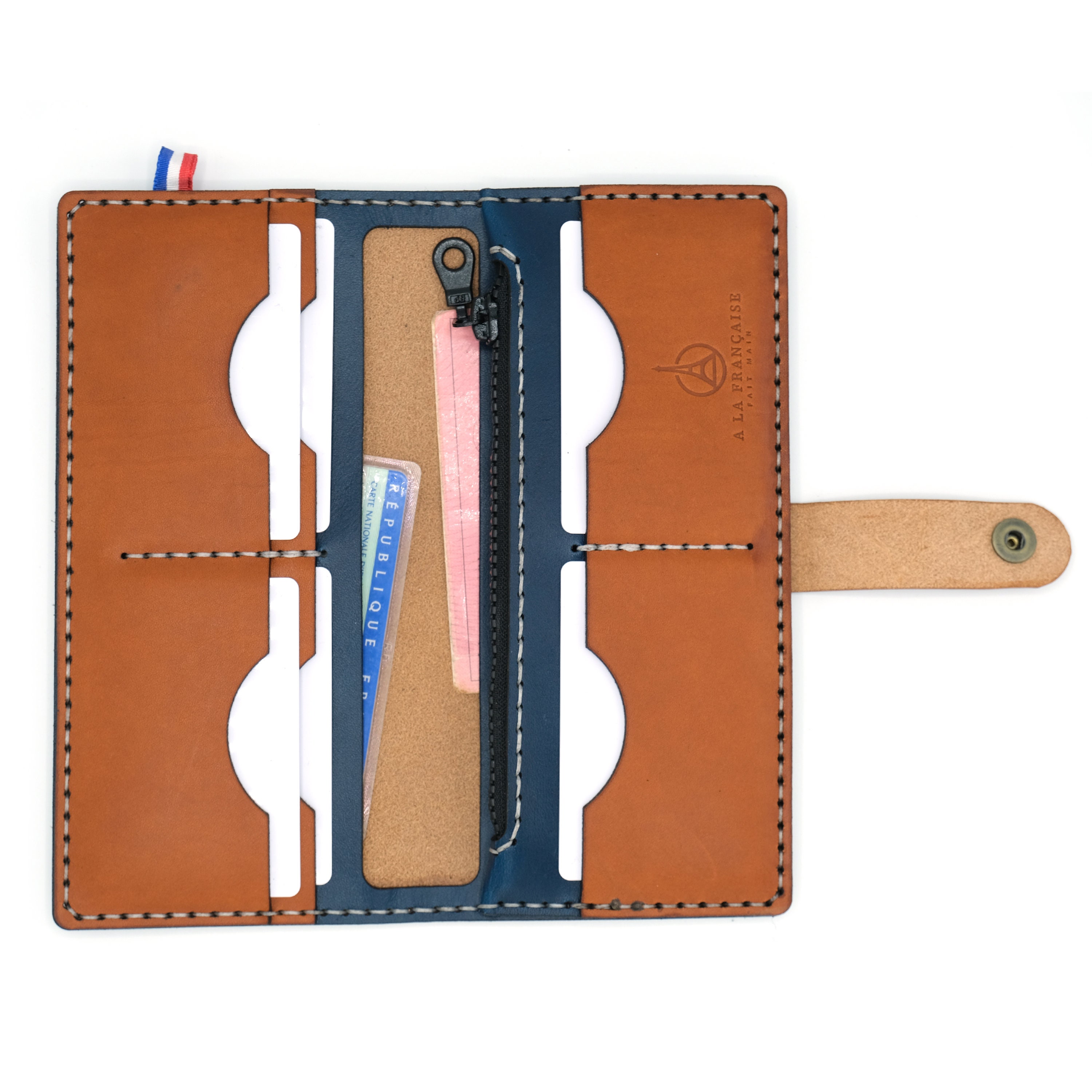 Long Bifold Leather Wallet With Coins Pouch - Etsy