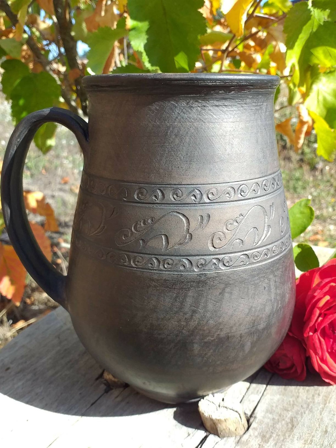 Large stoneware mug mead viking mug medieval reenactment large | Etsy