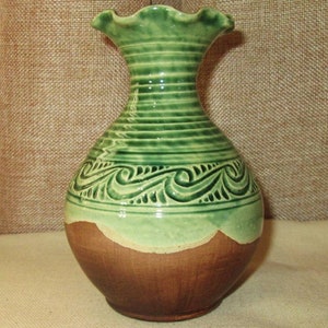 Rustic Vase Wheel Thrown Vase Ceramic Flower Vase Rustic Ceramic Vase ...