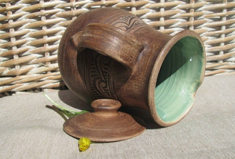 Rustic drink jug unique jug wheel thrown pitcher rustic clay | Etsy