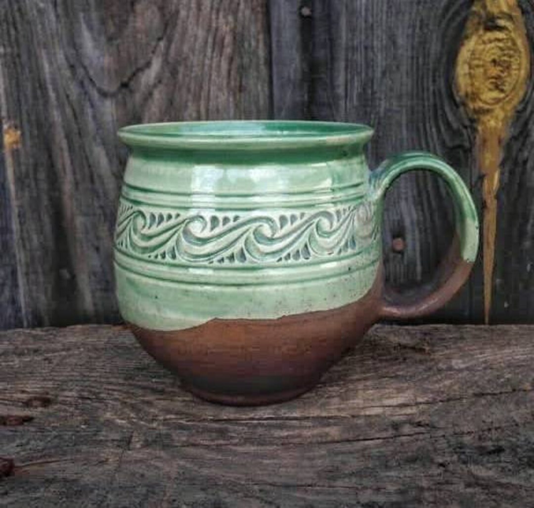 Clay Pottery Mugs Eco Mugs Pottery Mug Ceramic Cup Hand Thrown Mug ...
