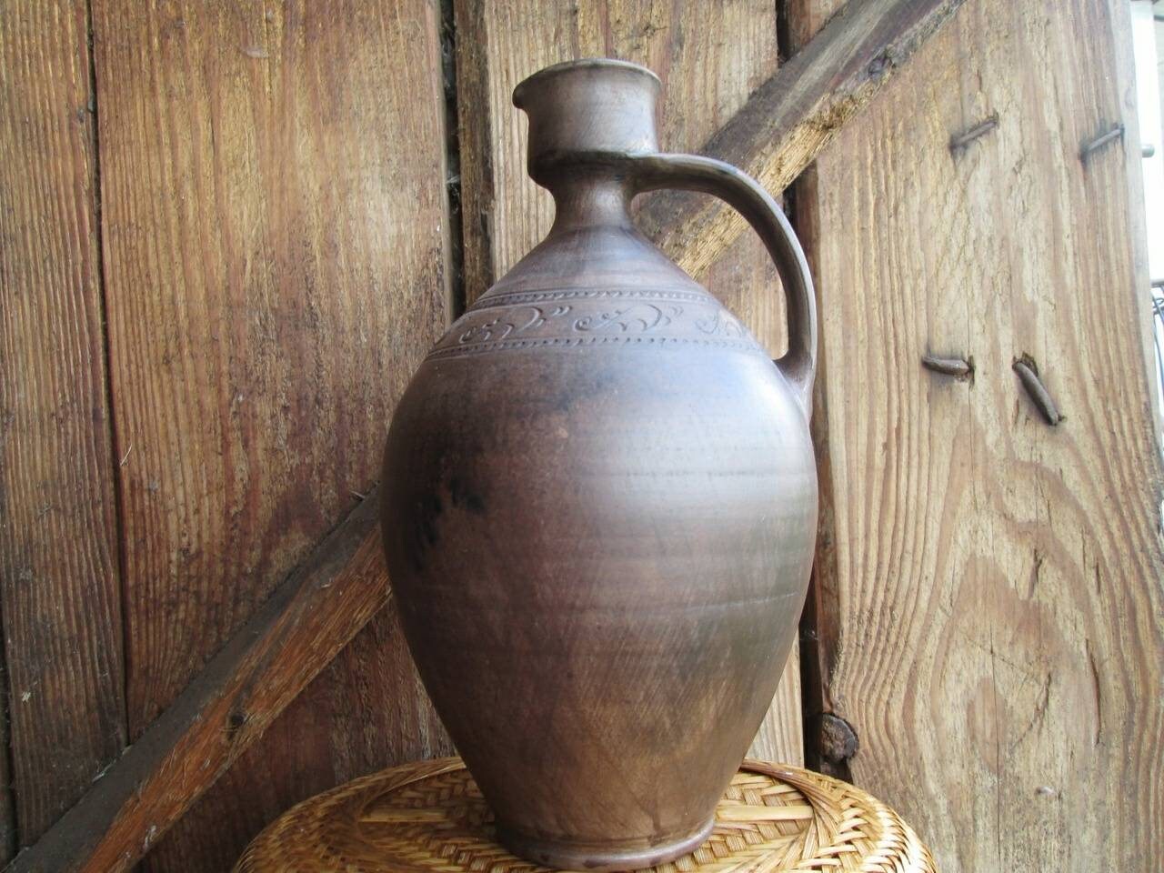 Wine decanter clay pitcher ceramic gift for him ceramic | Etsy