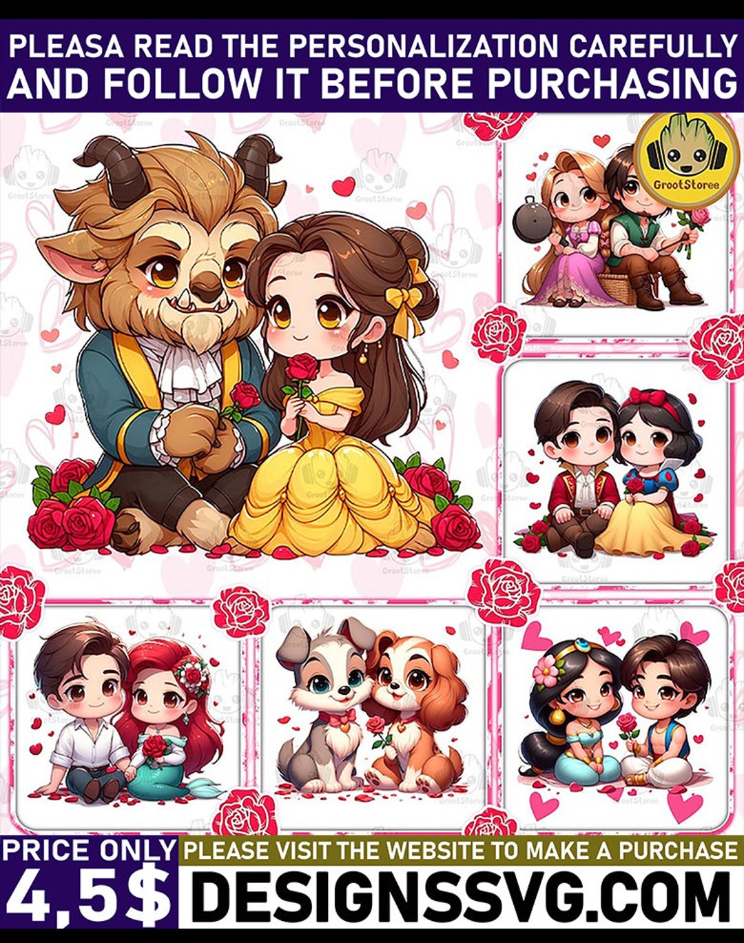 6 Princess Couple Old School Chola Png Bundle, Spanish Couple Valentine ...