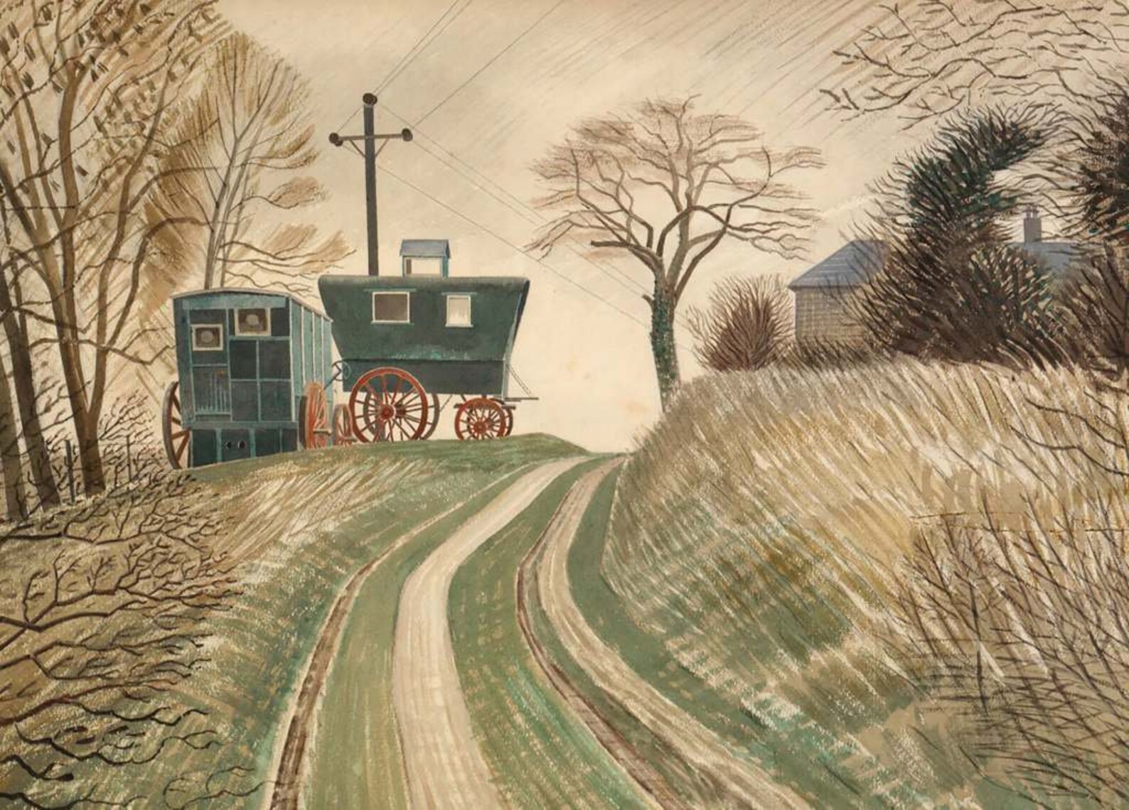 Caravans Eric Ravilious Greetings Card - Etsy