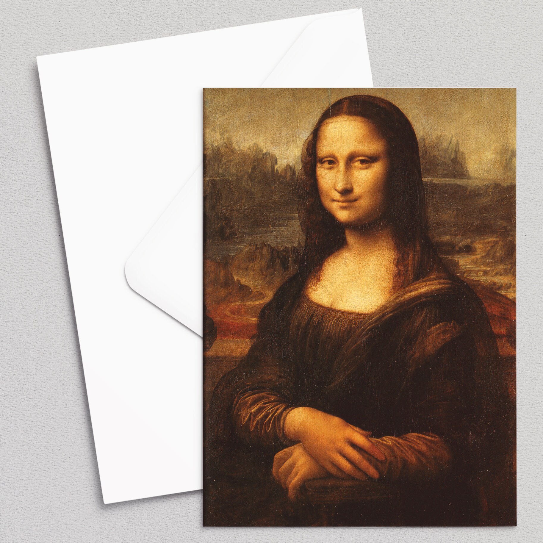 Mona Lisa Leonardo Da Vinci Greetings Card - Etsy