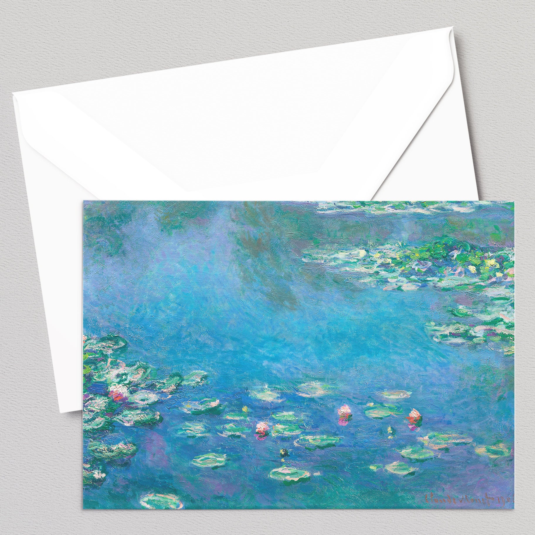 Water Lilies Claude Monet Greetings Card - Etsy