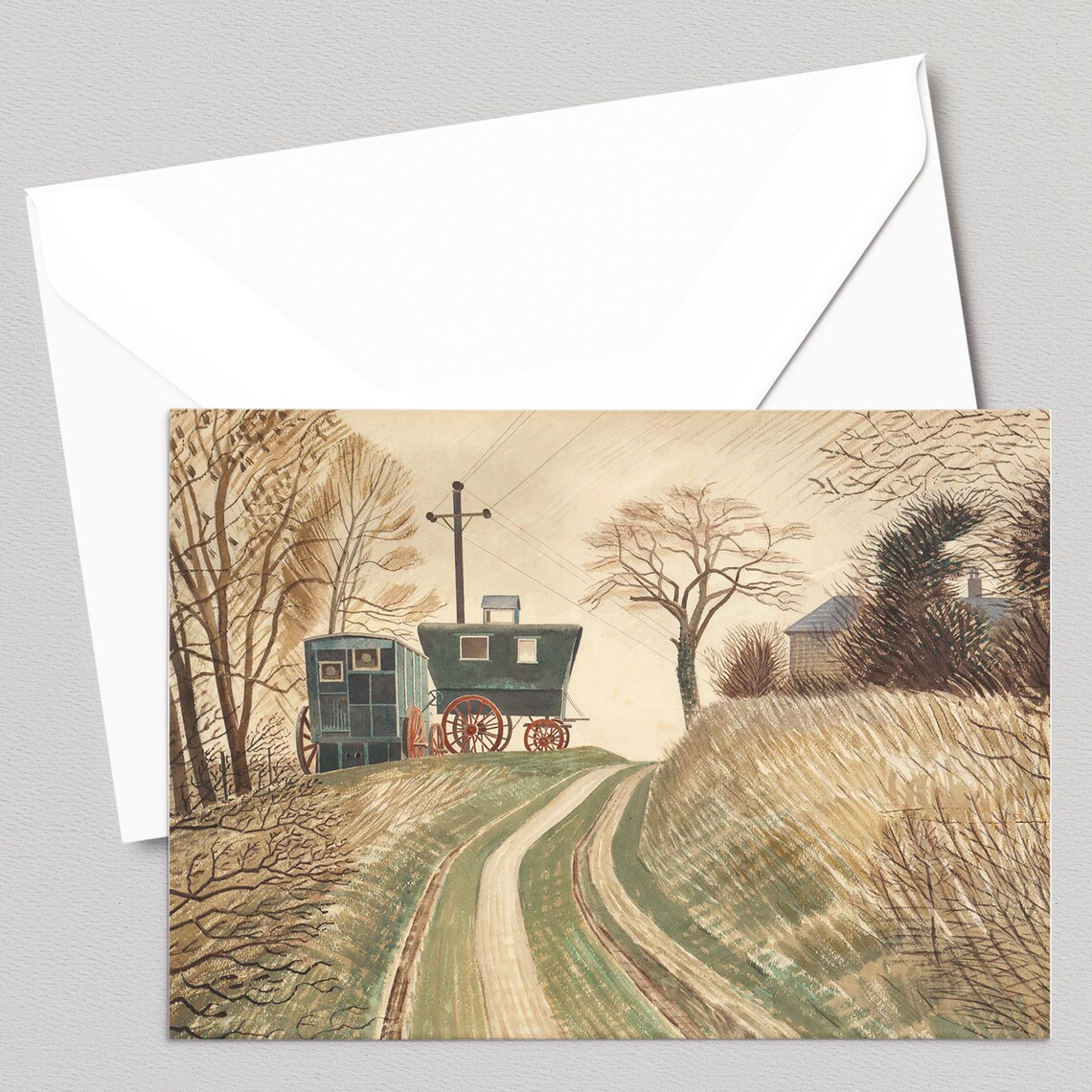 Caravans Eric Ravilious Greetings Card - Etsy
