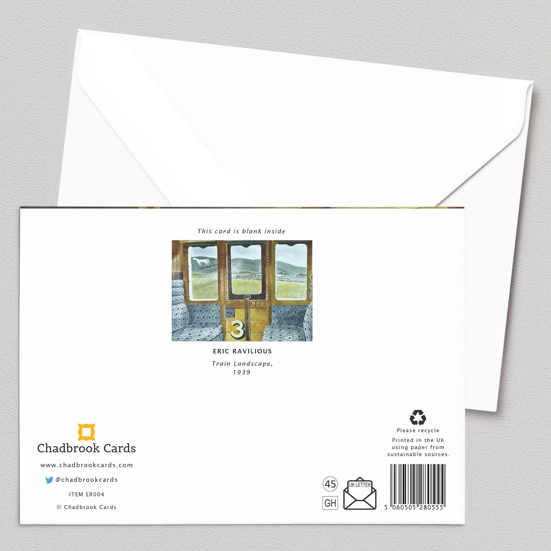 Train Landscape Eric Ravilious Greetings Card - Etsy