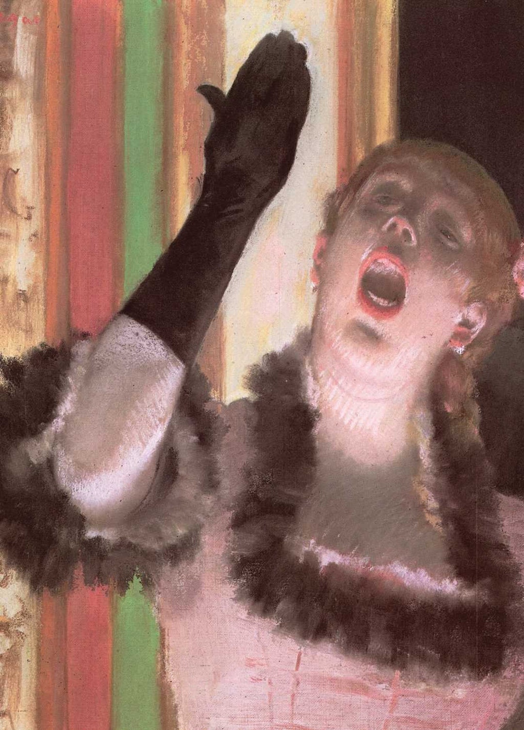 Singer With a Glove Edgar Degas Greetings Card - Etsy