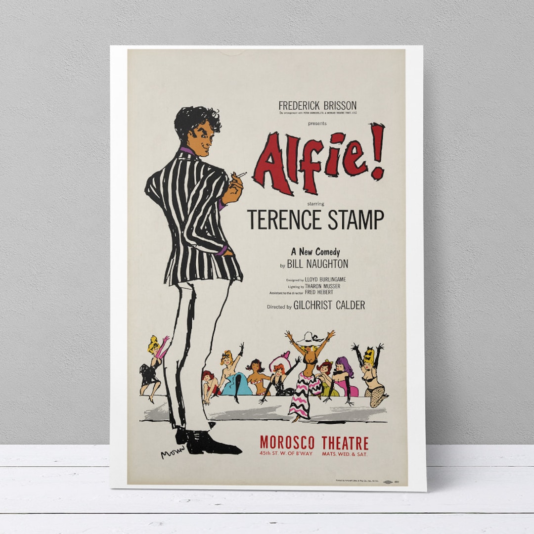 Alfie Poster, 1964 - Reproduction Print of a Vintage Broadway Playbill ...