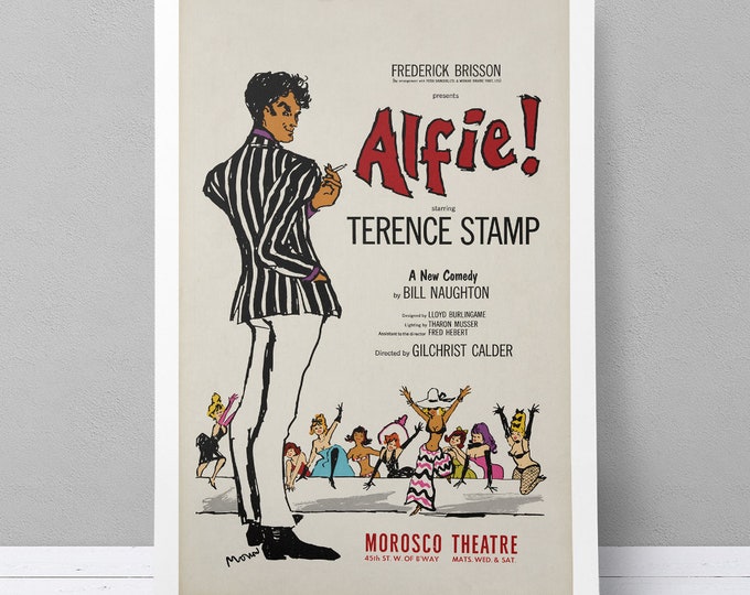 Alfie Poster, 1964 Reproduction Print of a Vintage Broadway Playbill ...