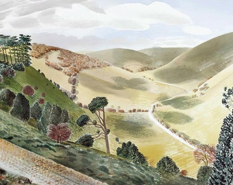 Chalk Paths by Eric Ravilious Print Poster - Etsy