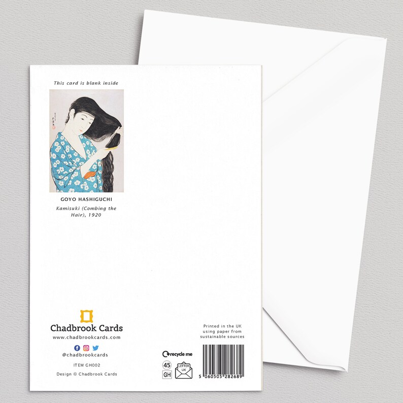 Kamisuki (combing the Hair) - Goyō Hashiguchi - Greetings Card - Etsy ...