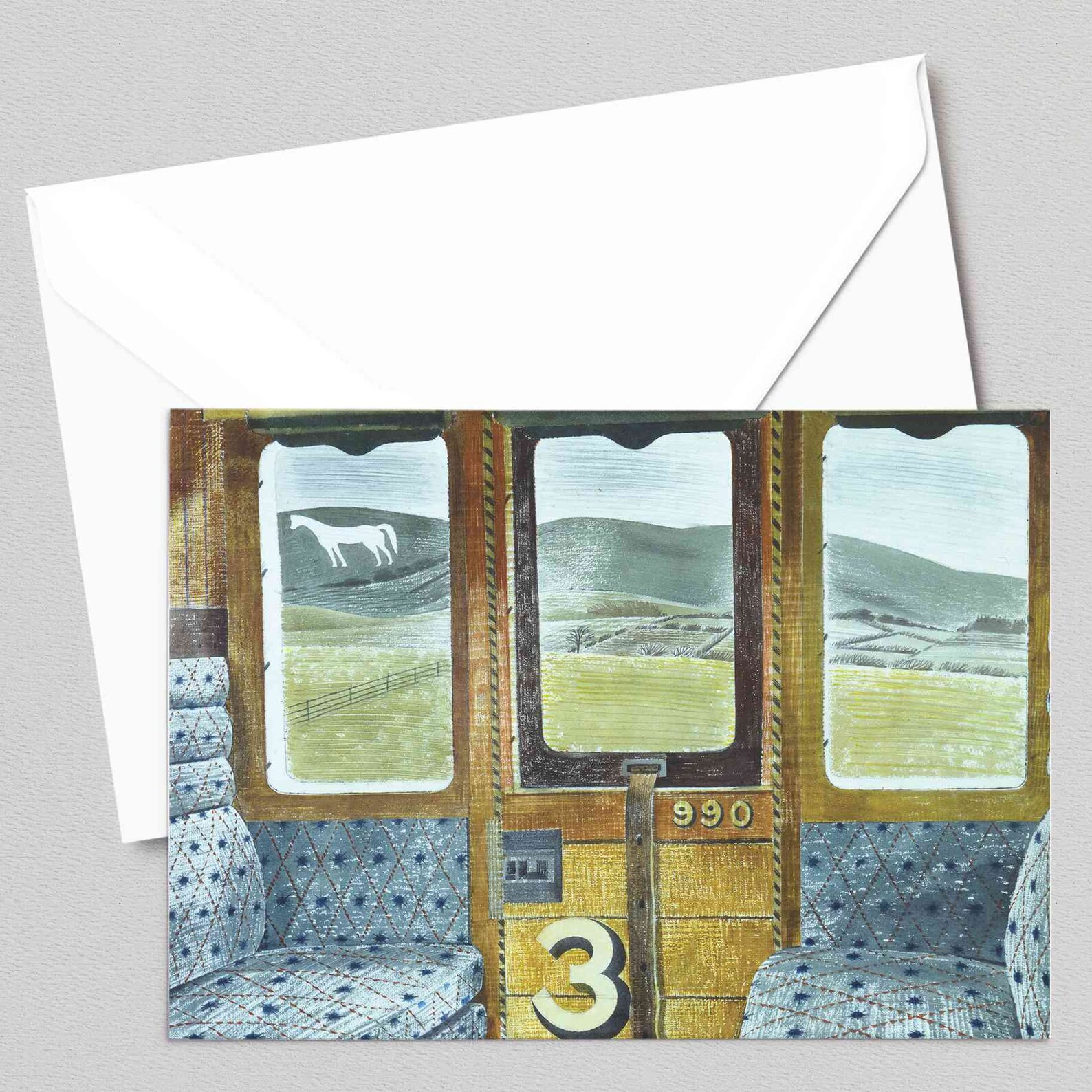 Train Landscape Eric Ravilious Greetings Card - Etsy