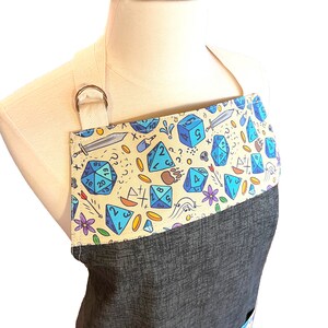 Magic Inspired Fun DND Themed Pattern Apron With Game Dice - Etsy