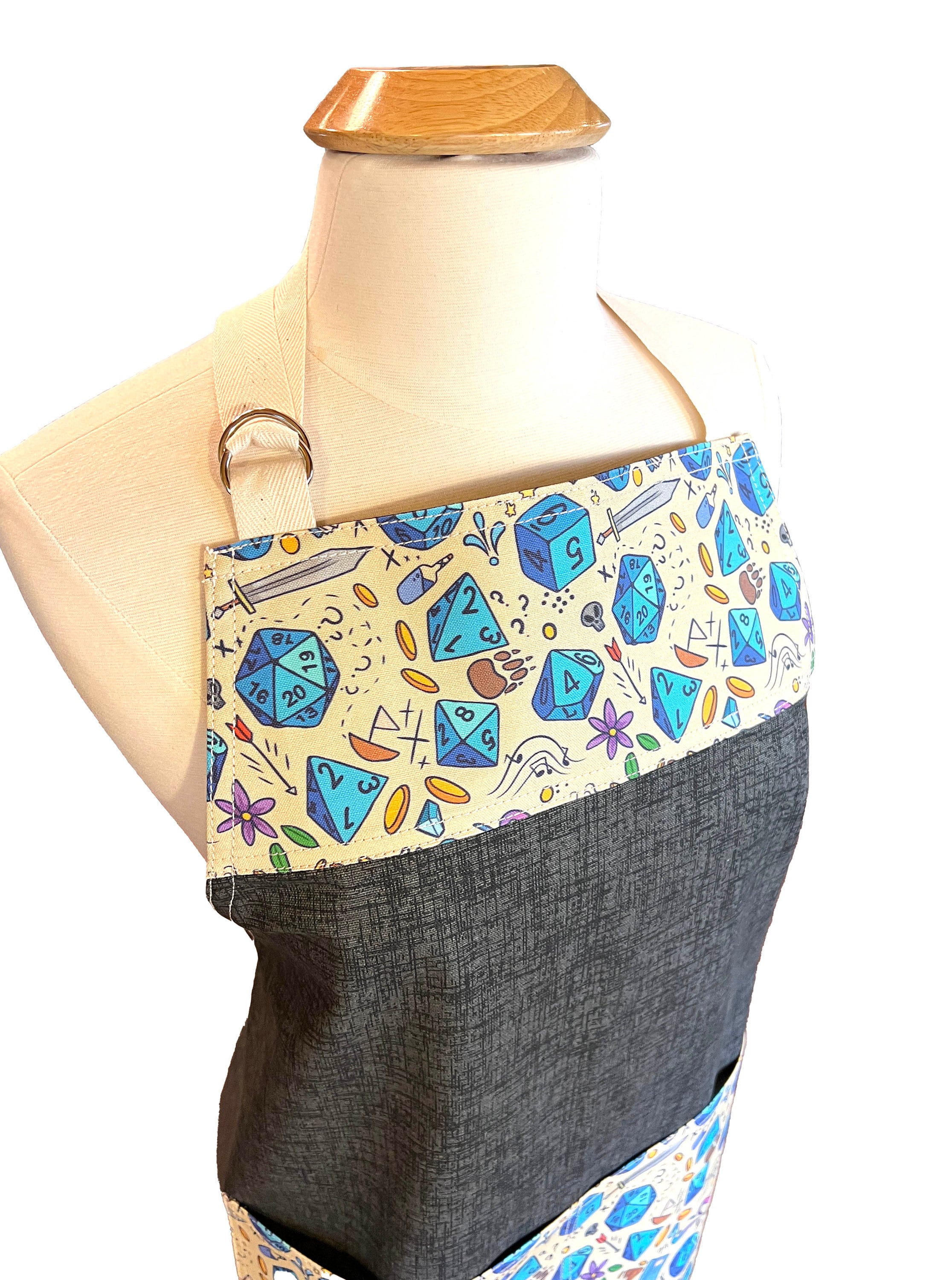 Magic Inspired Fun DND Themed Pattern Apron With Game Dice - Etsy