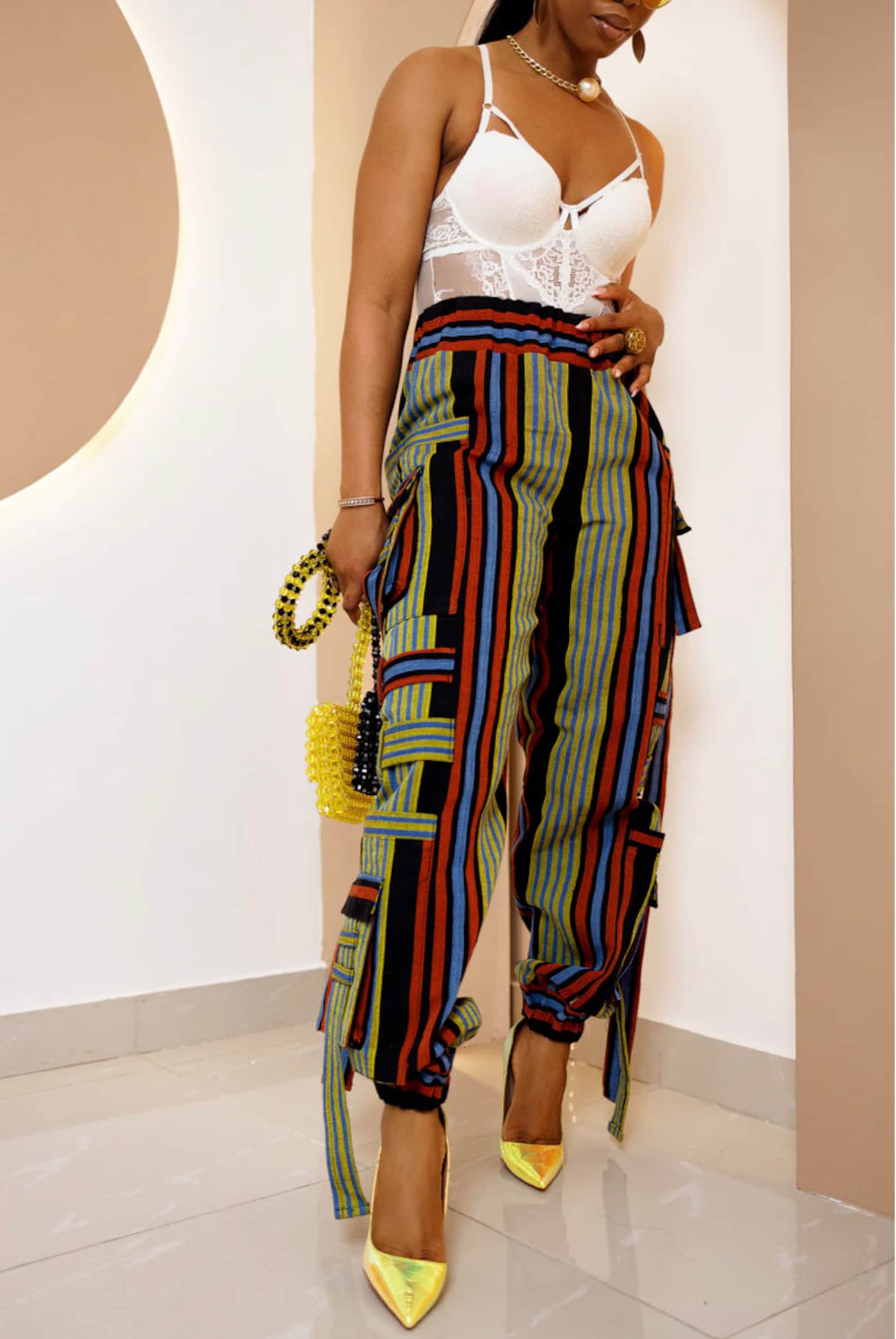 Onyenanke Aso Oke Cargo Pant - Etsy