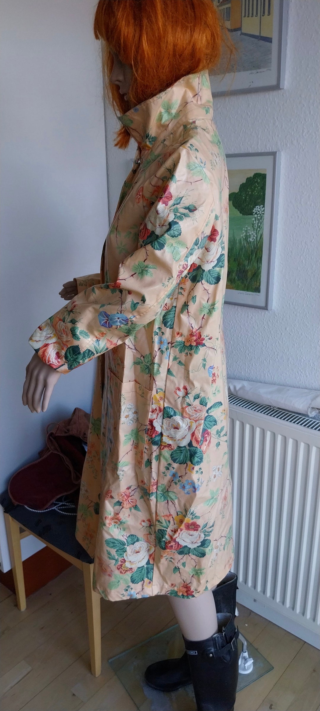 Retro Vintage Pvc Raincoat Rainjacket Raincape - Etsy