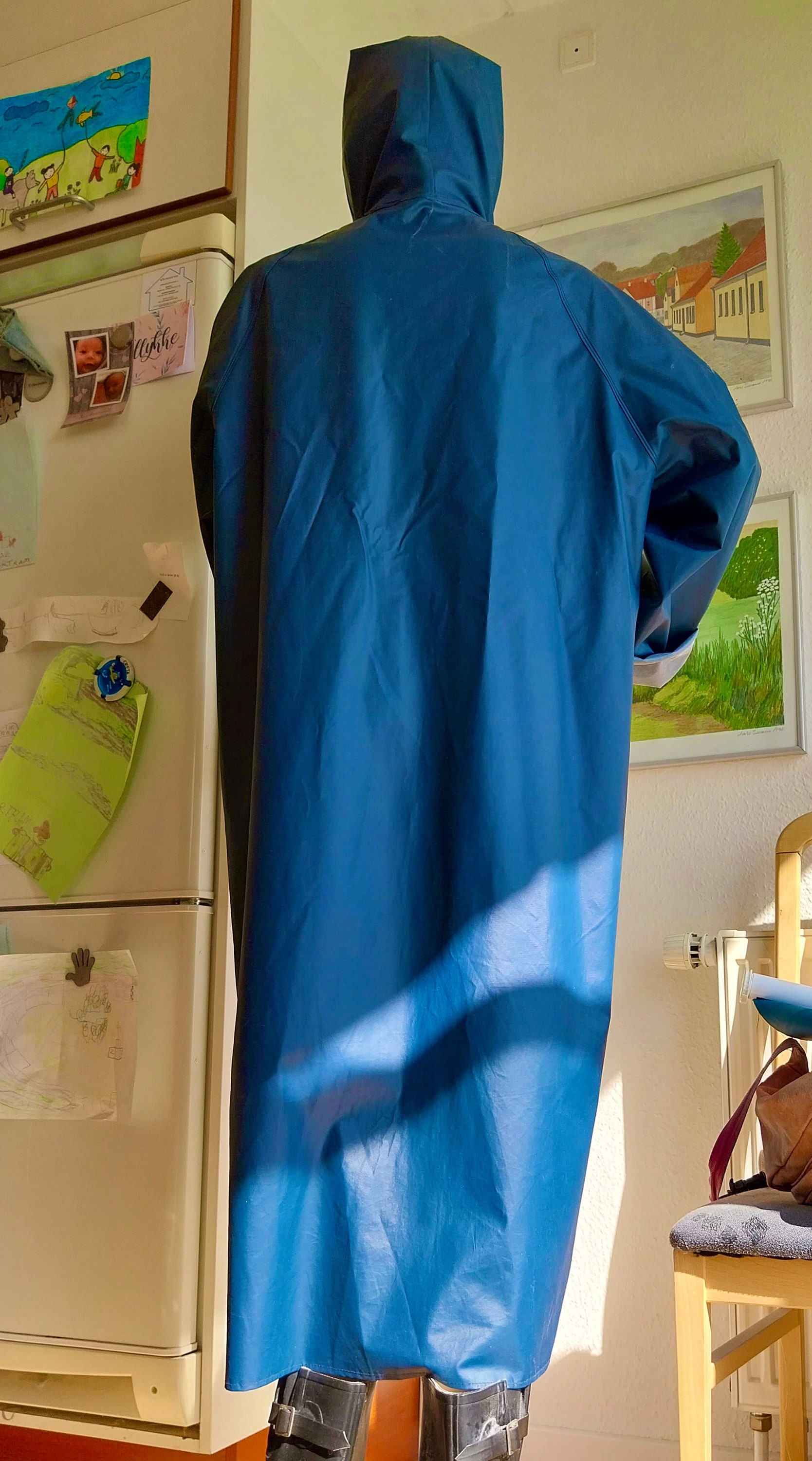 Didriksons Retro Vintage Blue Pvc. Raincoat Rainjacket - Etsy UK