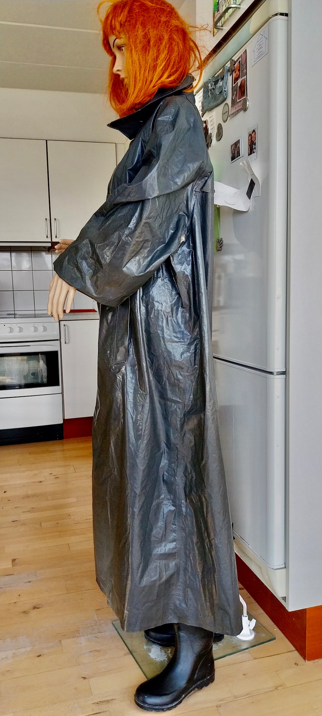 Retro Vintage Rubber Raincoat Latexcoat Gummimantel Rainjacket ...