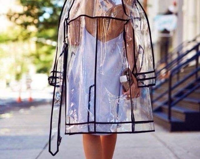 Raincoat in Clear Pvc. Plastik, - Etsy