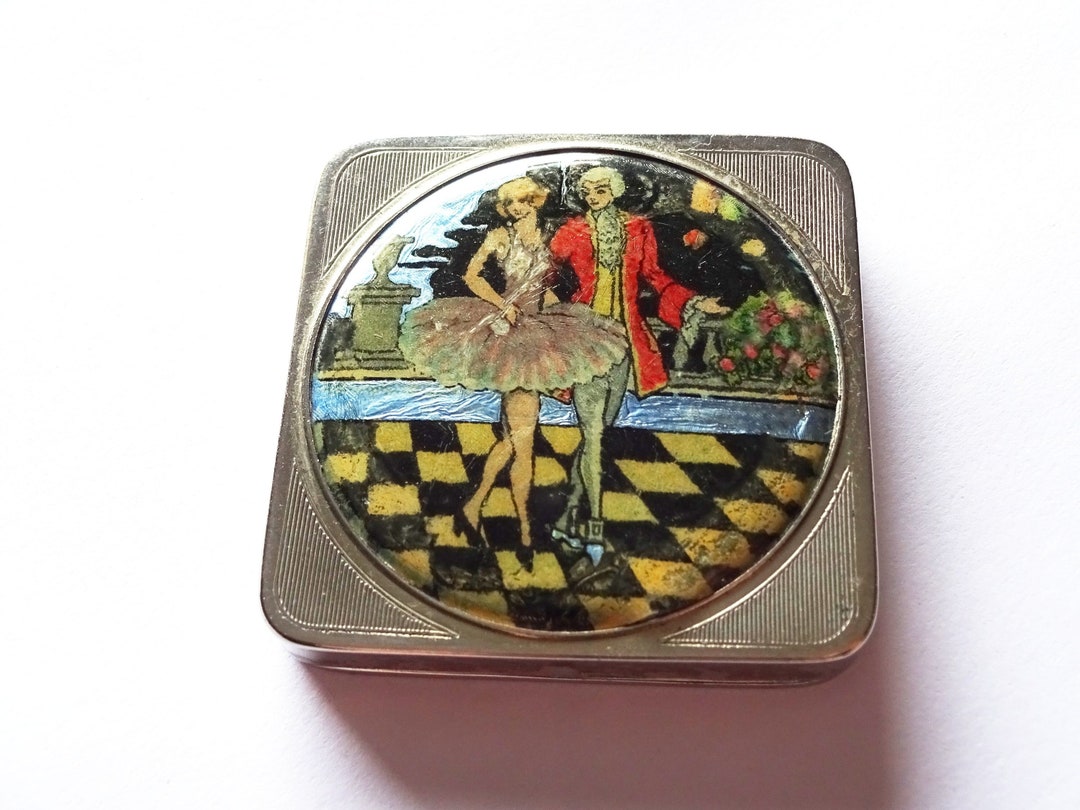 Art Deco Powder Compact 1930s Stratnoid Early Stratton Foil Morpho ...