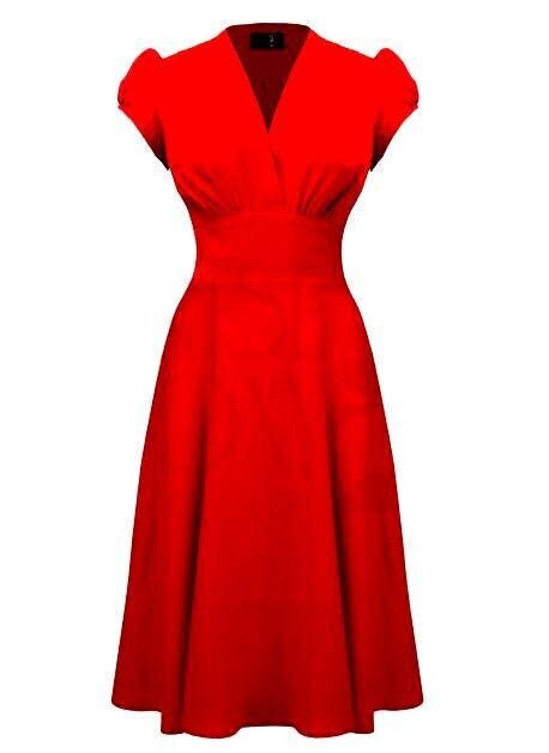 The House of Foxy Ava Dress in Red Vintage 1930s Style Reproduction UK ...