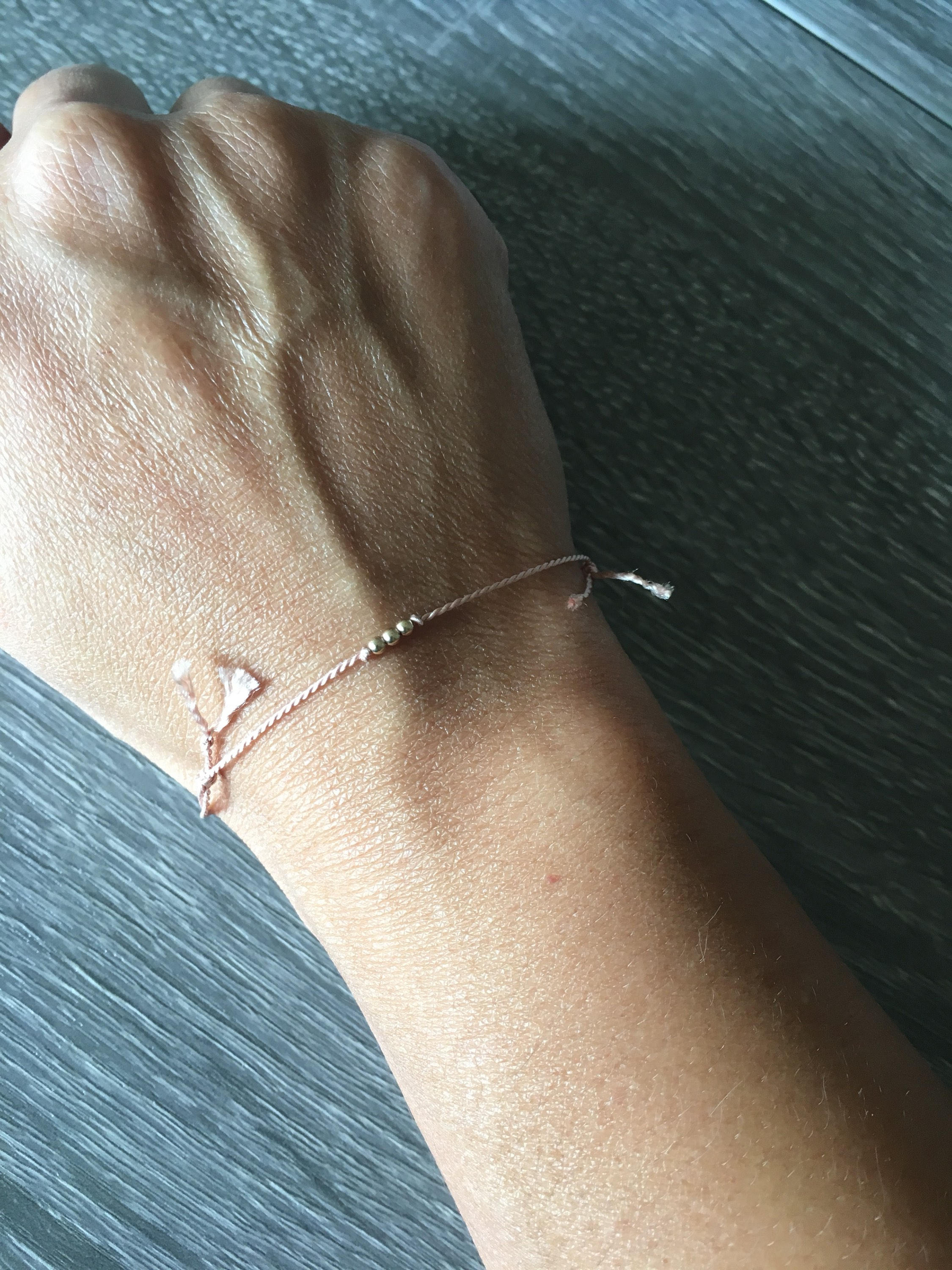 Simple Thin SILK CORD Bracelet With Beads (7 Colors to Choose From ...