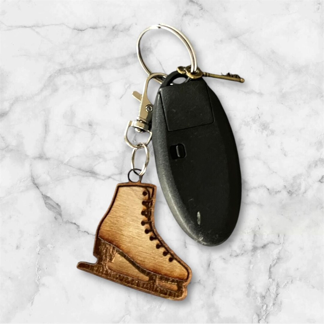 Figure Skate Keychain: Handmade Ice Skating Accessory - Etsy