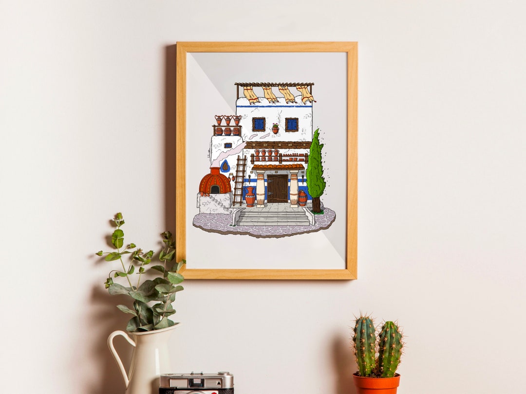 Greek Shop Storefront Poster - Etsy
