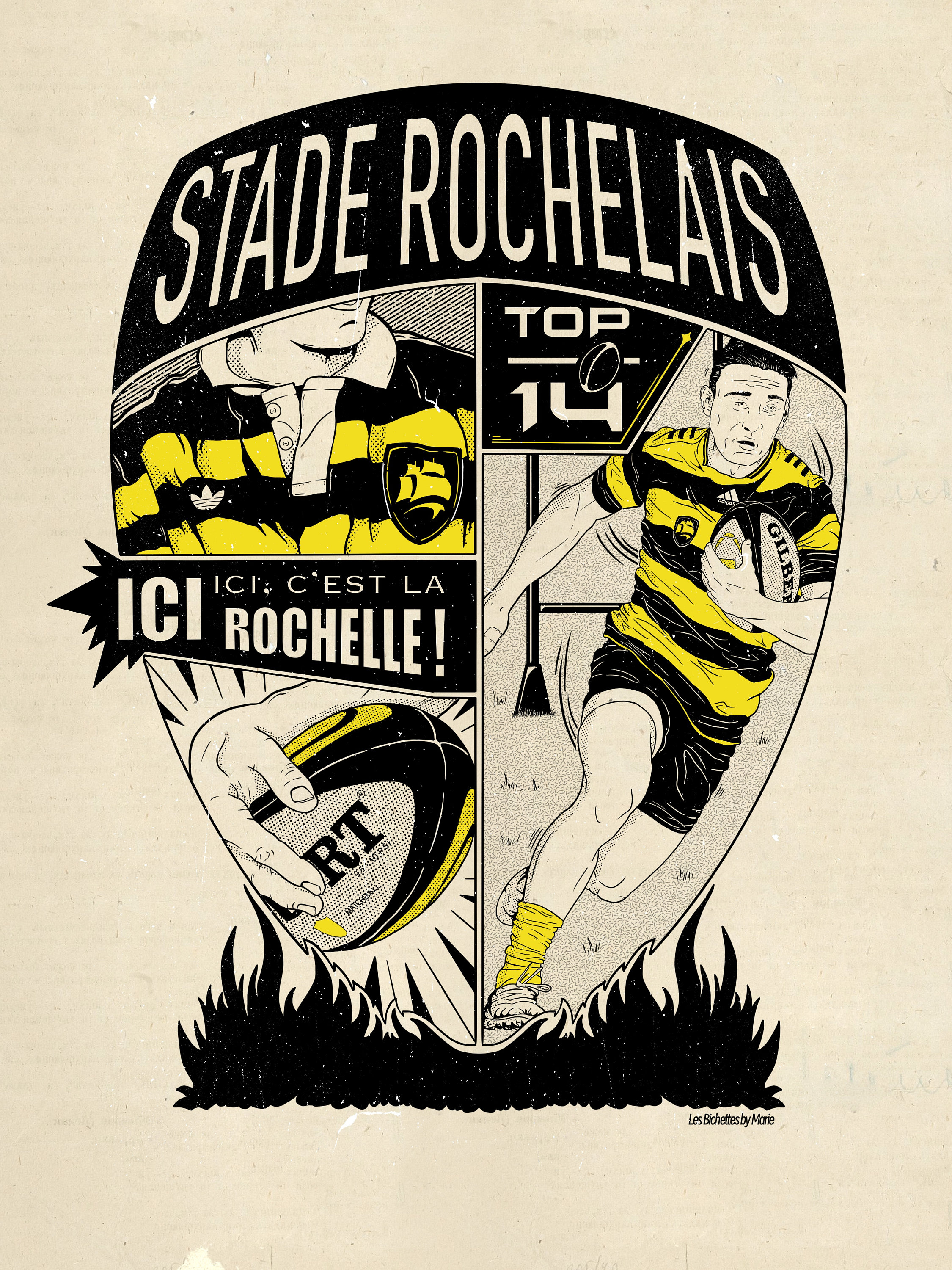 AFFICHE Stade Rochelais rugby - Etsy France