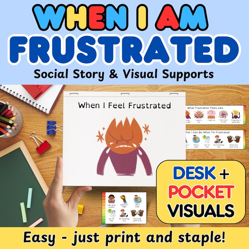 Frustration Social Story: Autism & ADHD Emotion Regulation (google ...