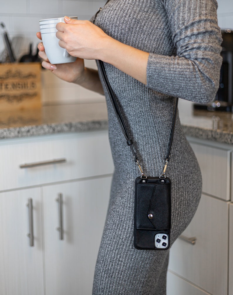 Genuine Crossbody Iphone Case purse W/adjustable Shoulder - Etsy