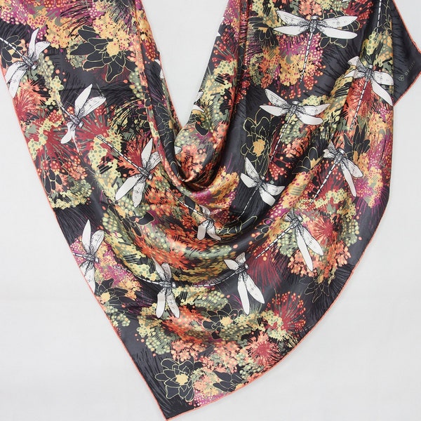 Dragonfly Silk Scarf - Etsy