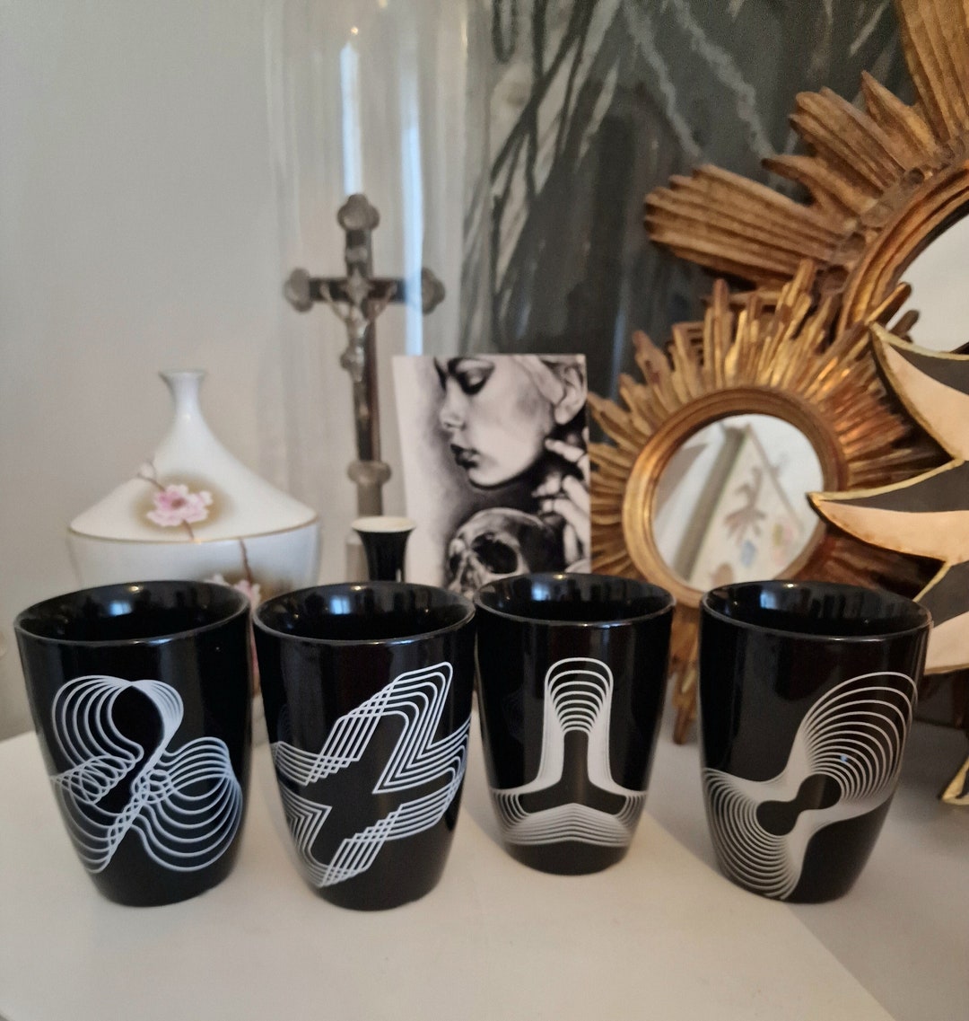 4 Ceramic Drinking Cups Designed by Karim Rashid for Danish Menu - Etsy