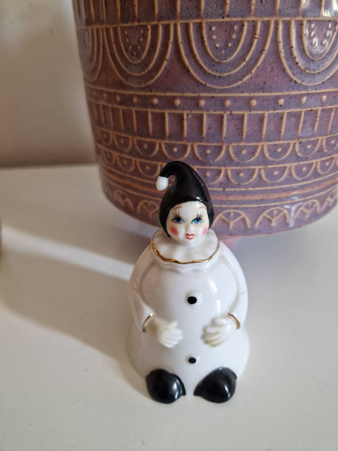 Pierrot Bell True Vintage 80th Made of Porcelain, Pierrot Love Figure ...