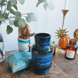 Rare Bitossi Vase in Beautiful Dark Blue Bitossi Italy - Etsy