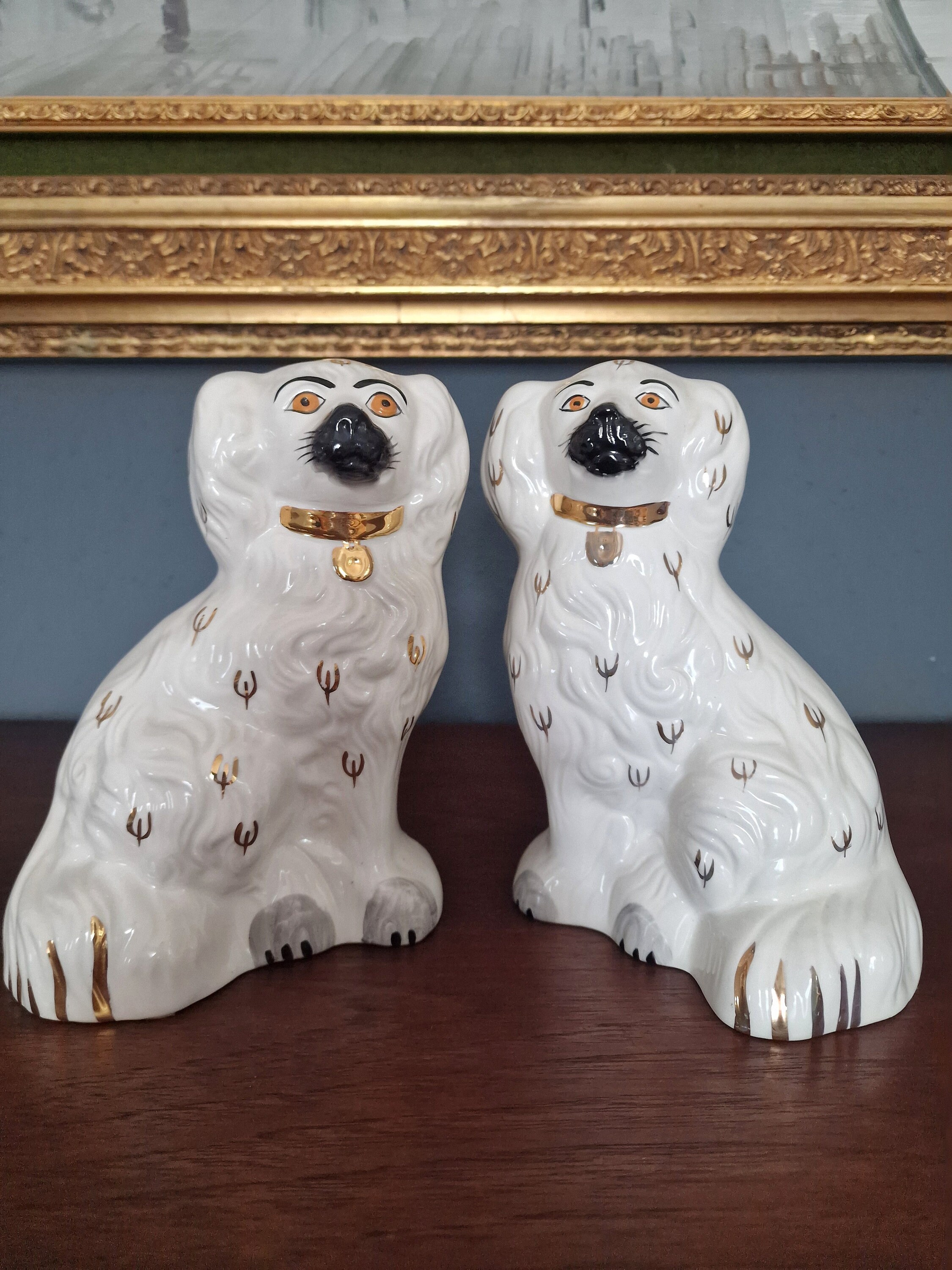 1 Pair of Large Original Vintage Beswick Staffordshire Dogs, Cavalier ...