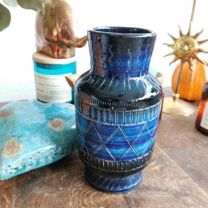 Rare Bitossi Vase in Beautiful Dark Blue Bitossi Italy - Etsy