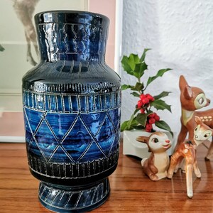 Rare Bitossi Vase in Beautiful Dark Blue Bitossi Italy - Etsy