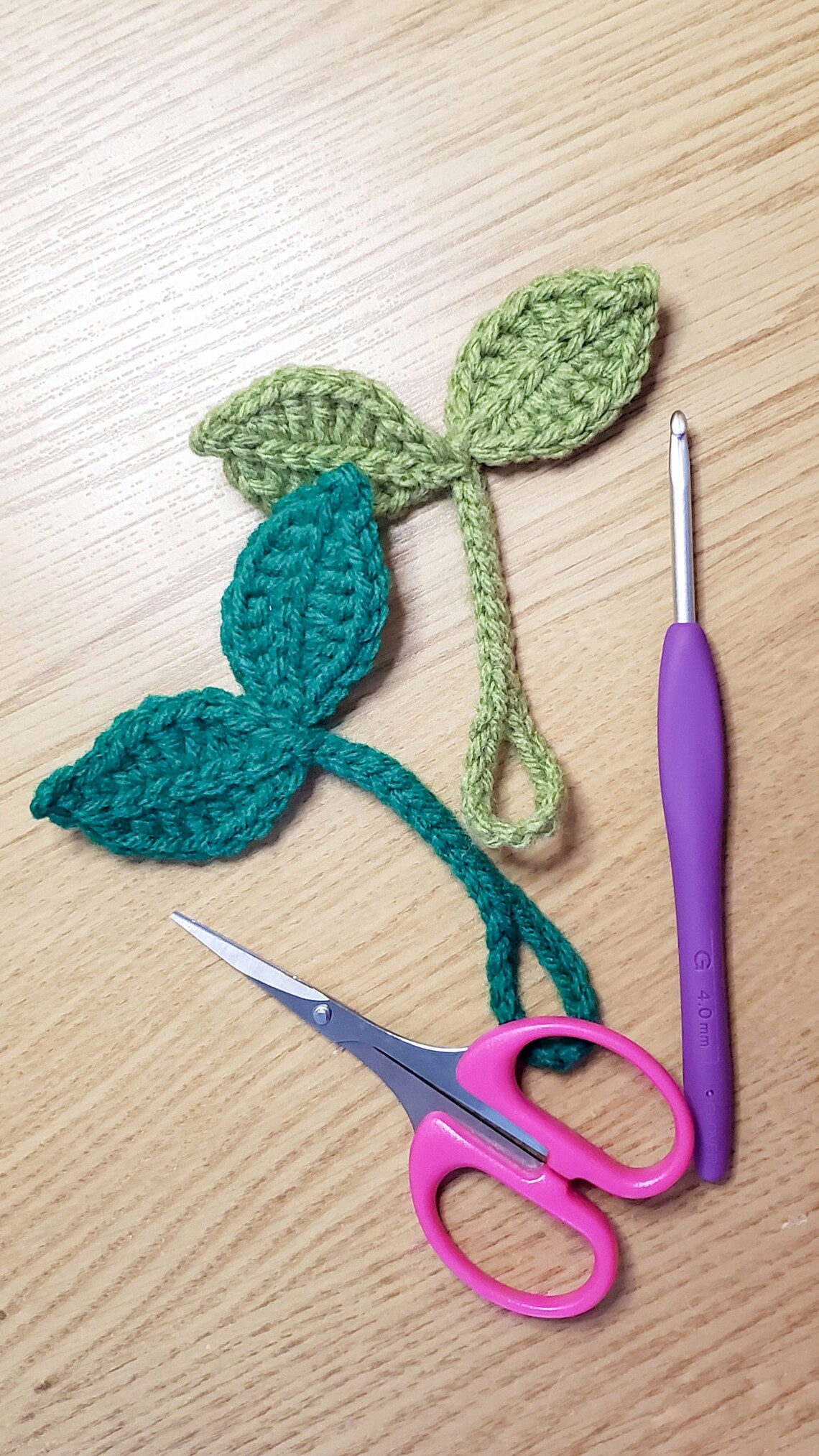 Crochet Leaf Sprout PATTERN ONLY, Headphones Accessory, Bookmark ...