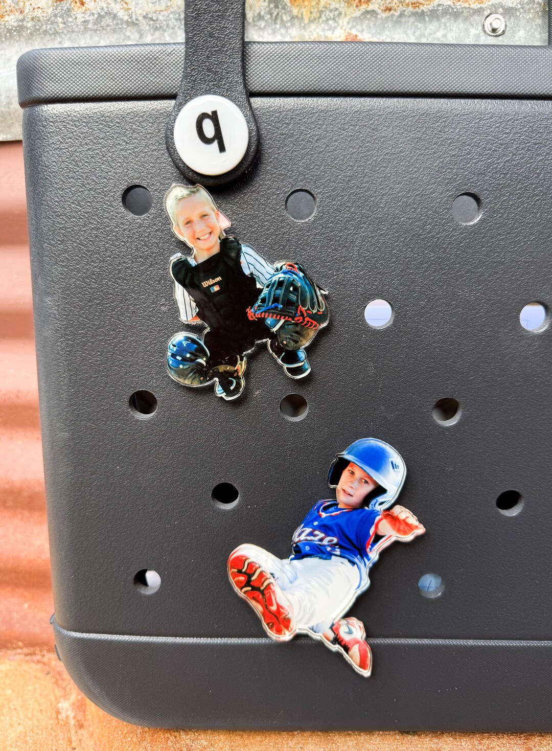 Personalized Photo Bogg Bag Charm, Custom Photo Acrylic Bogg Button ...