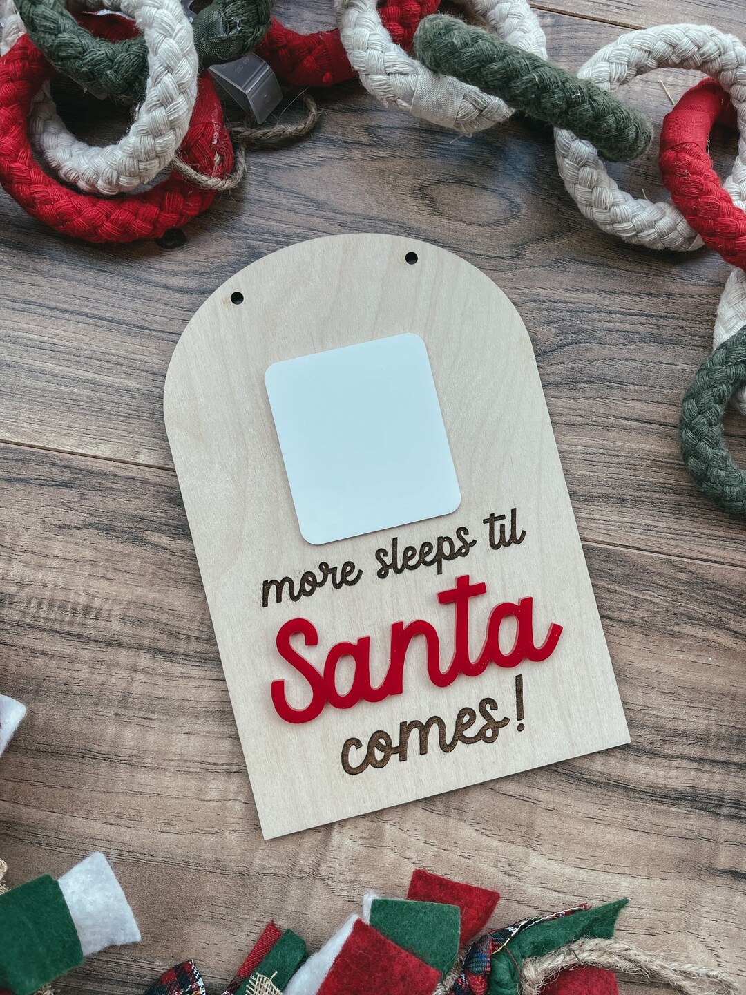 Christmas Countdown Sign, Countdown to Santa Sign, Christmas Countdown ...