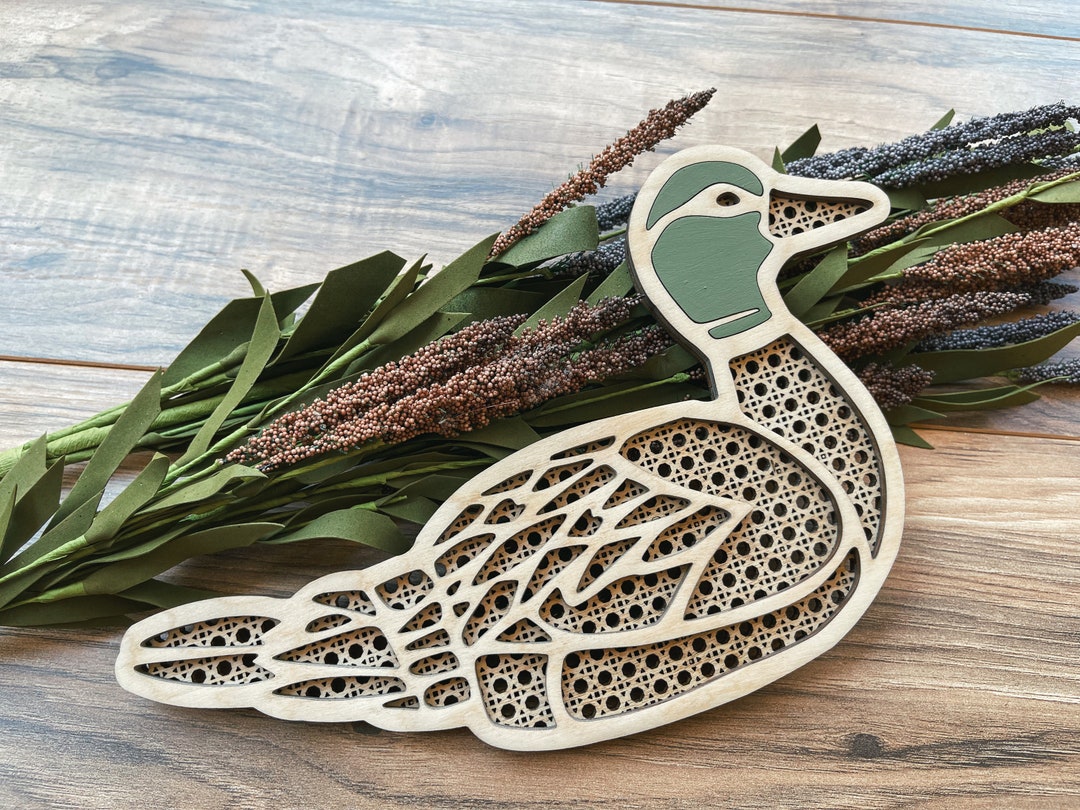 Duck Decor, Mallard Duck, Rattan, Rattan Duck, Duck Hunter, Nursery ...
