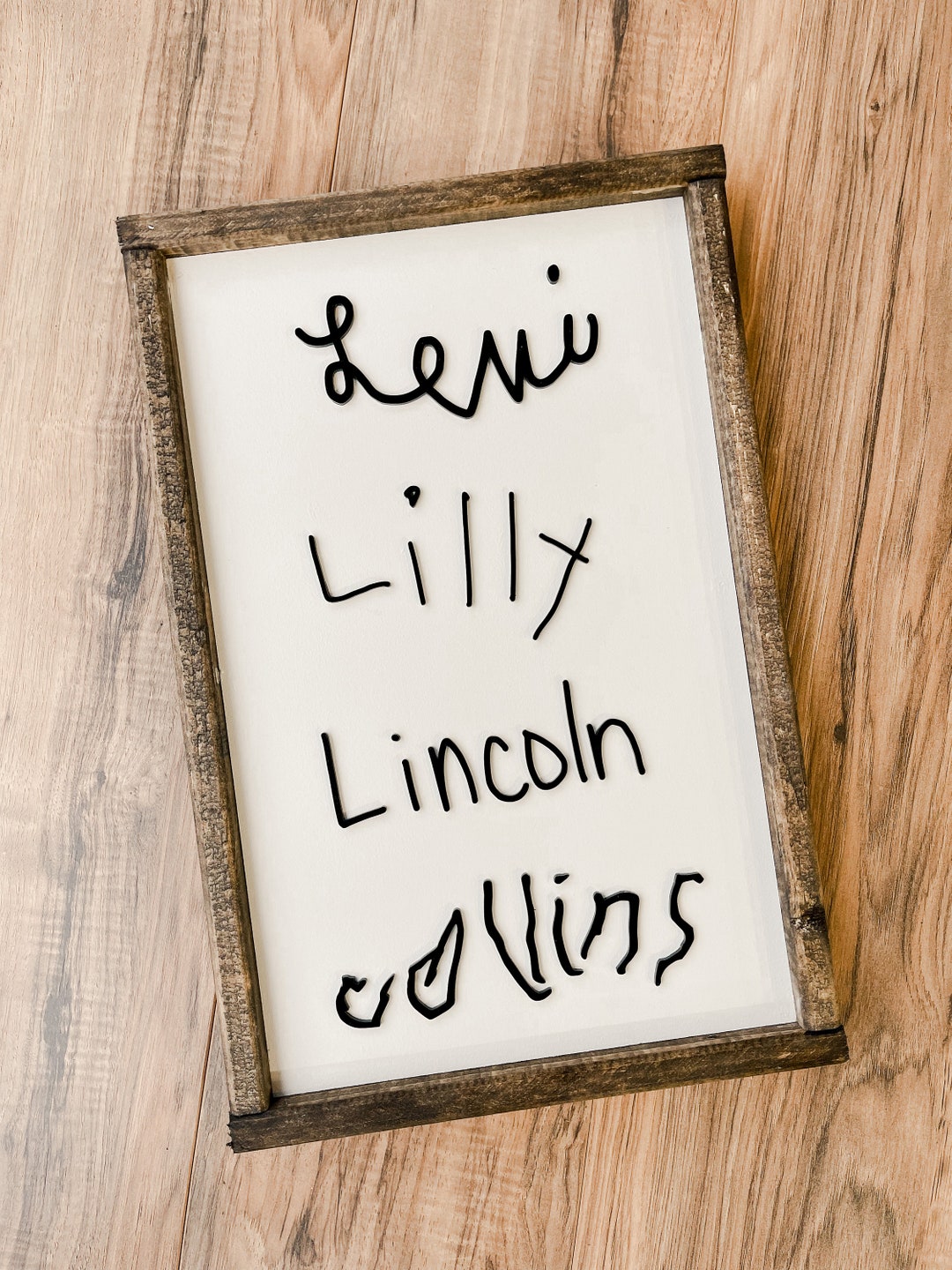 Handwriting Gift, Custom Handwritten Sign, Personalized Family Gift ...