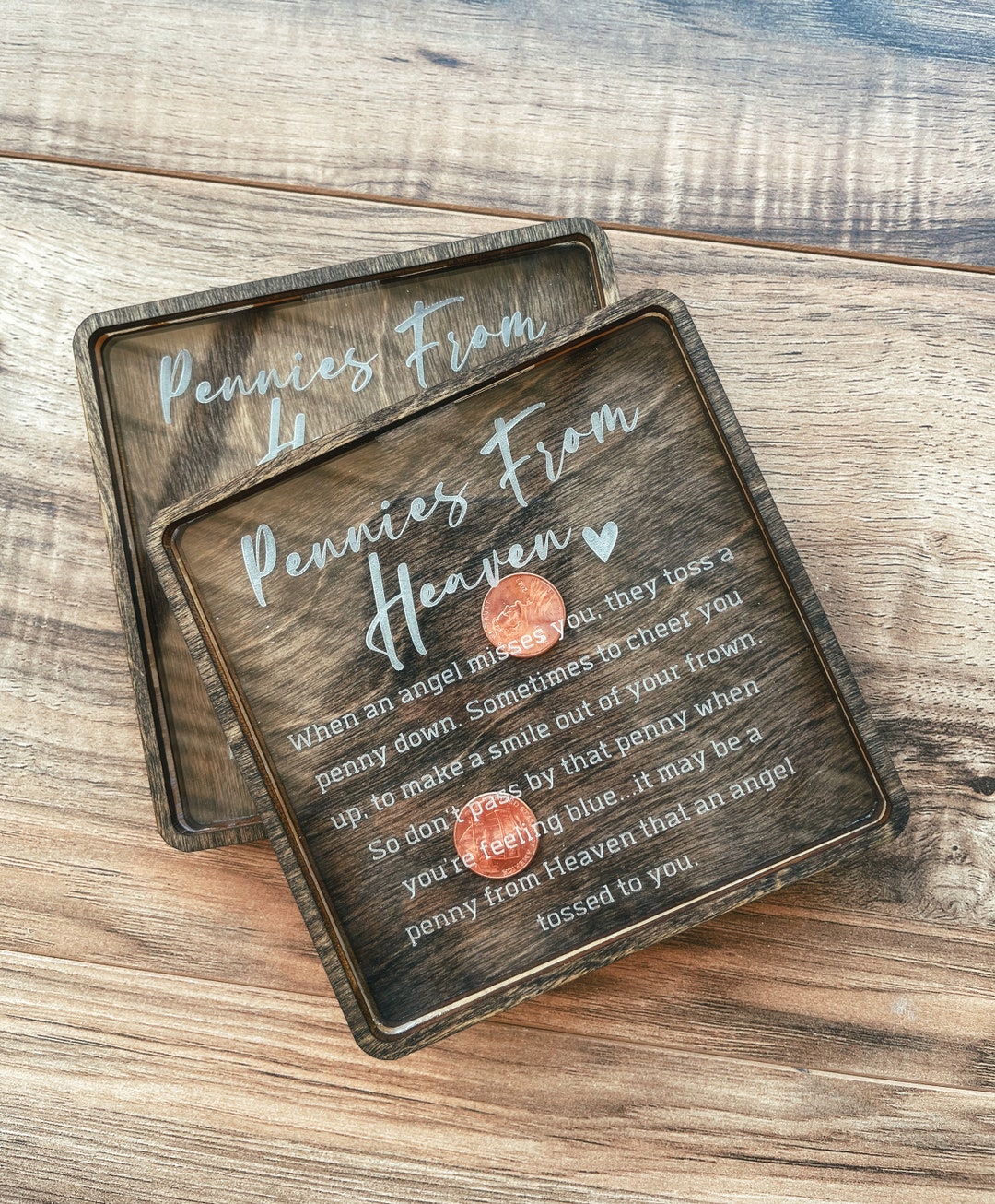 Pennies From Heaven Memorial Bank, Penny Bank, Grief Pennies, Angel ...