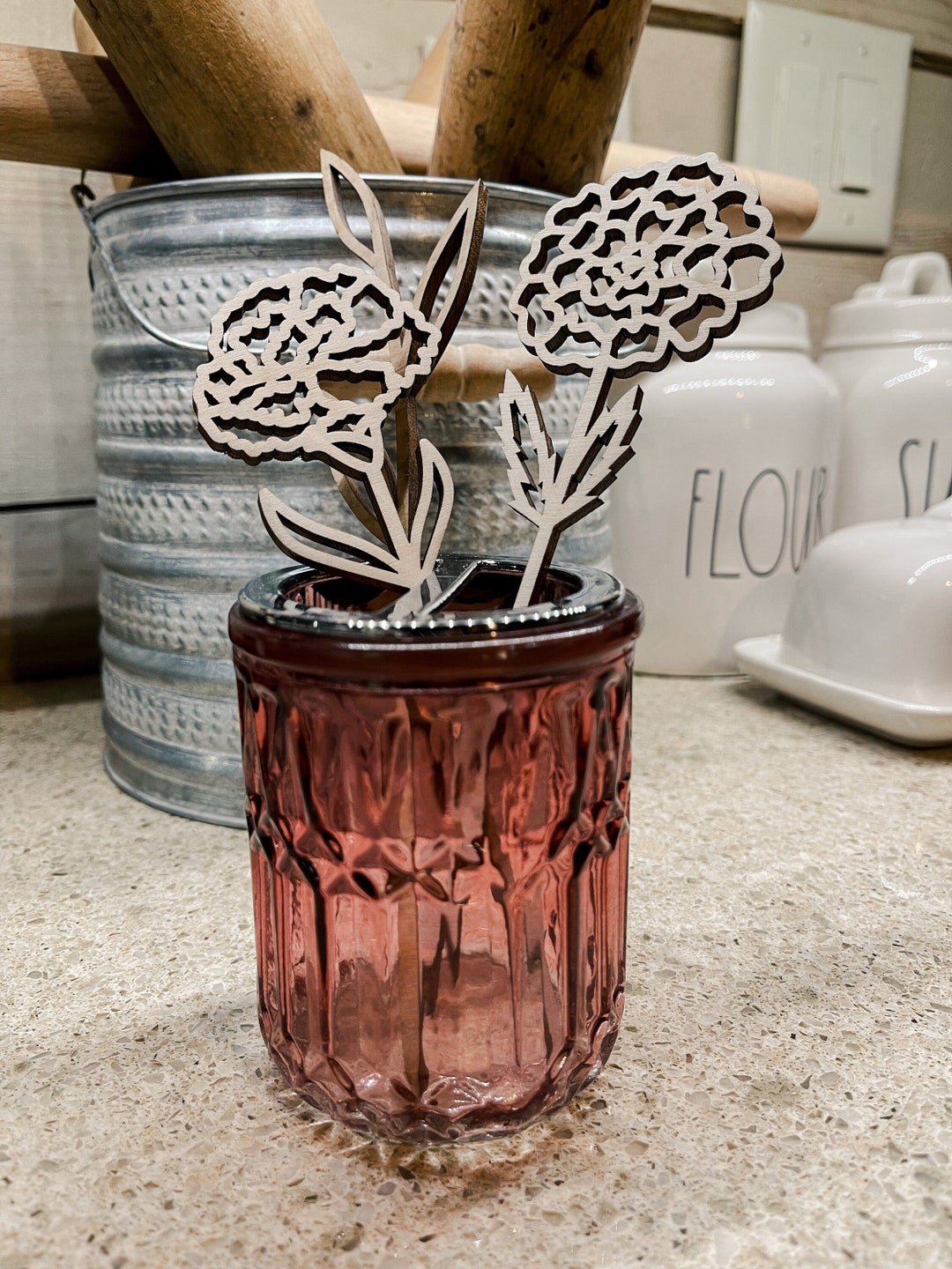 Build Your Own Wood Birth Flower Bouquet, Mother's Day Gift, Gift for ...