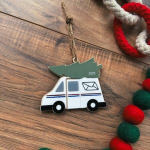 Custom Mail Truck Ornament, Post Office Ornament, Mailman Gift, USPS ...