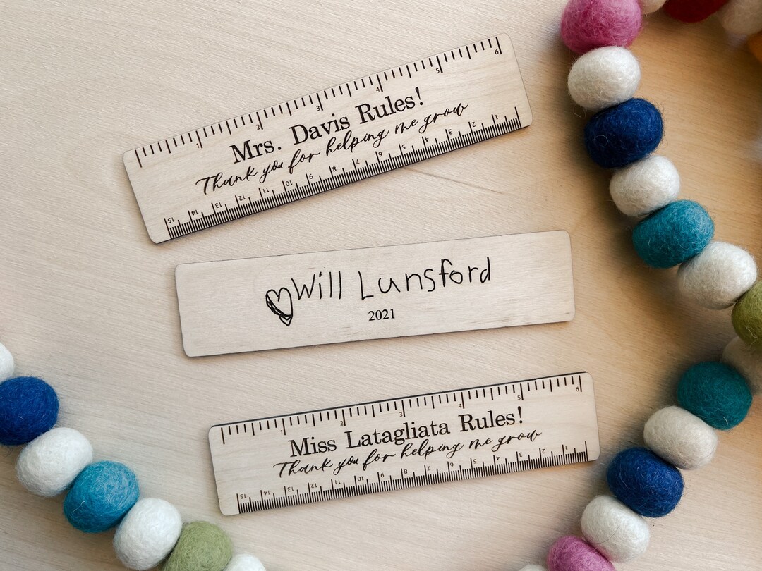 Personalized Wooden Ruler, Teacher Appreciation Ruler, Teacher's Ruler ...