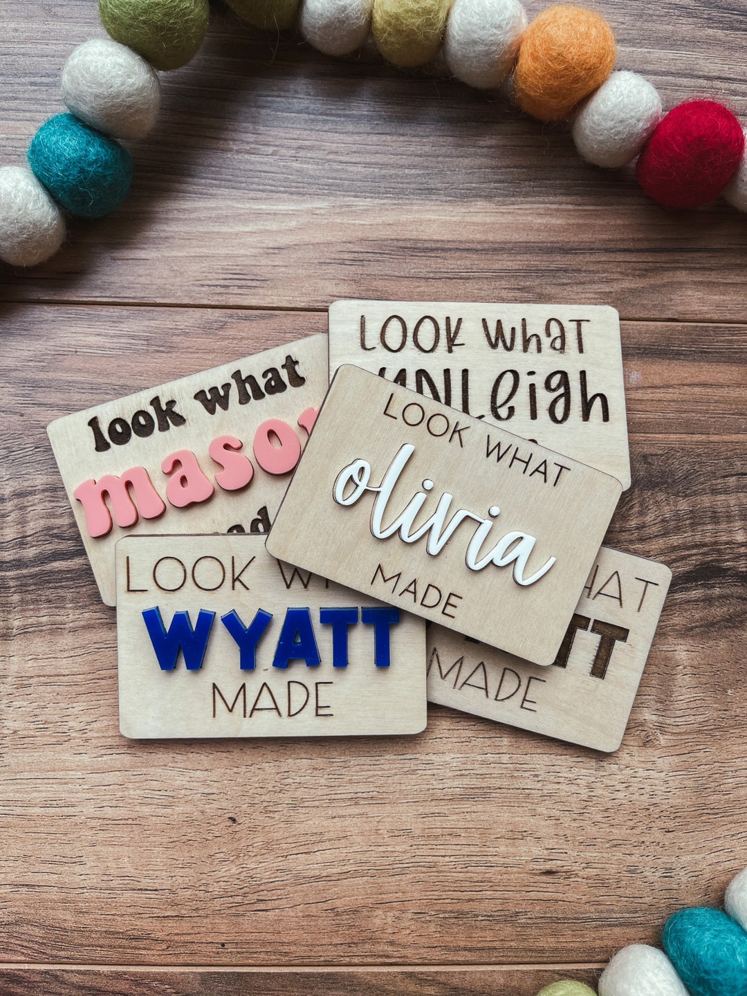 Look What I Made Artwork Magnet, Custom DIY Refrigerator Magnet, Back ...